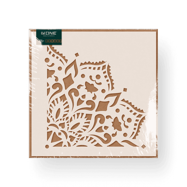 Sablon Mandala Concentric Shutter 30x30cm, 50x50cm, 80x80cm - Stencil-Ikone